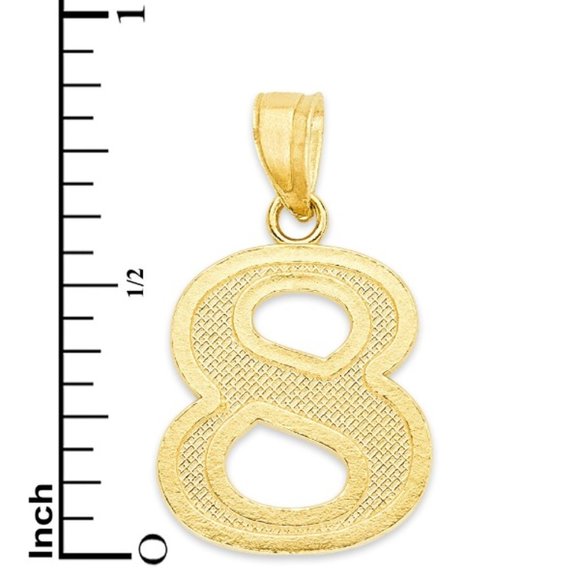 The Golden Bazaar | Jewelry | K Gold Number 8 Pendant Lucky Number ...